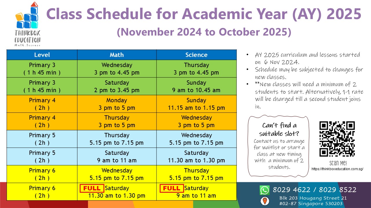 Schedule – Thinkbox Education